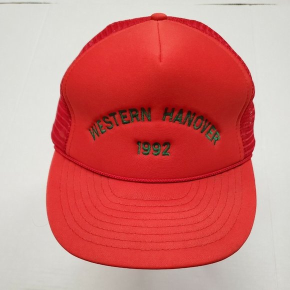 Otto Cap | Accessories | Vintage Western Hanover 992 Red Mesh ...